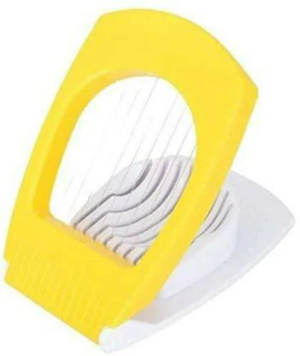 Dhanvi Enterprise Yellow, White Plastic Egg Cutter Egg Slicer - JioMart