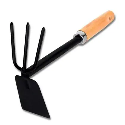 See Inside 2 in 1 Double Hoe Gardening Tool with Wooden Handle - JioMart