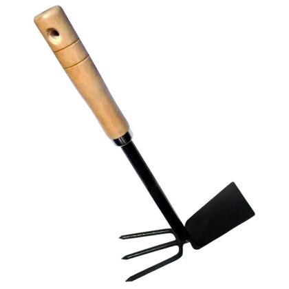 See Inside 2 in 1 Double Hoe Gardening Tool with Wooden Handle - JioMart