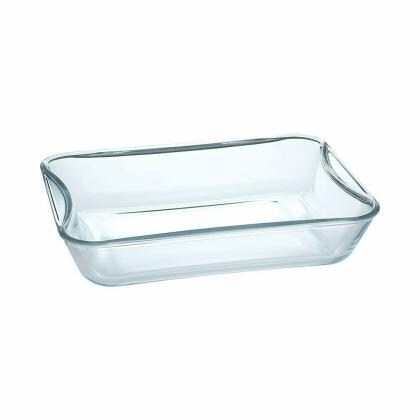 Borosil Borosilicate Glass Rectangular Roaster Dish Container, 2500 ML ...
