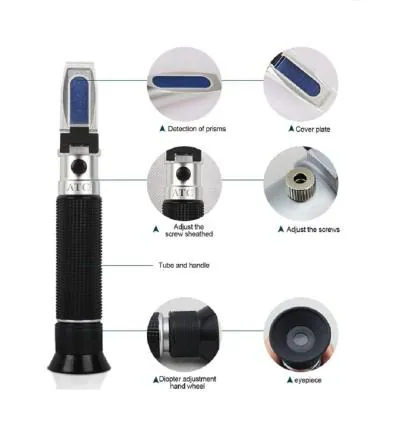 Real Instruments 0-100% Salinity HandHeld Refractometer Hydrometer For ...