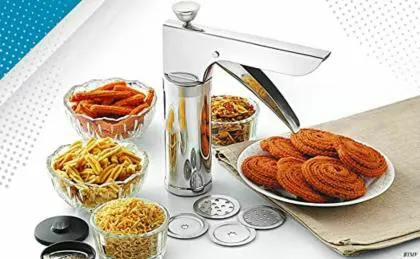 KAYAAN Stainless Steel Kitchen Press Sev Sancha,Chakli Maker Hand Press ...