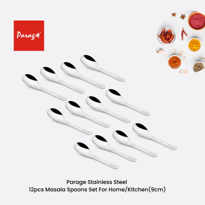 Parage Stainless Steel Masala Spoon 9 cm (Set of 12) - JioMart