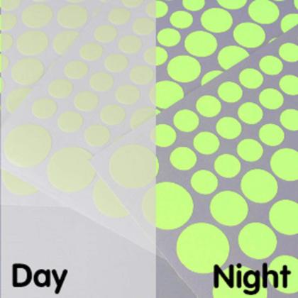 DreamKraft Green Vinyl Connecting Dots Glow In The Dark Radium ...