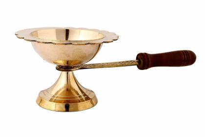 Ashani creation Brass Dhuna Loban Incense Dhup Burner Puja, Bakhoor ...