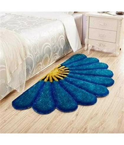 Prozone Blue Floral Polyester Micropoly Half Sunflower Front Back ...