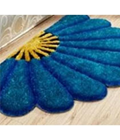 Prozone Blue Floral Polyester Micropoly Half Sunflower Front Back ...