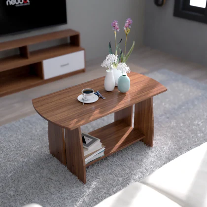 Neudot SLING Teak Engineered Wood Coffee Table - JioMart