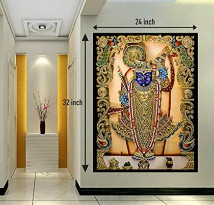 Divinedesigns Multicolor Vinyl Shrinath Ji Maharaj Sticker - JioMart