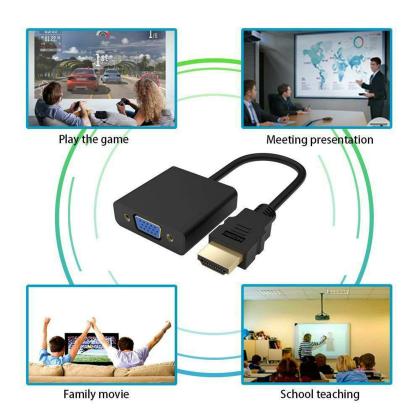 Microware VGA, HDMI Adapter for Projector, Laptop, Monitor, Television ...