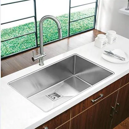CROCODILE 304 Grade Single Bowl Stainless Steel Handmade Sink 32" x 20 ...