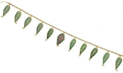 Sensimon Ganesha Asopalav Leaves Green Metal Decorative Toran 37 inch ...