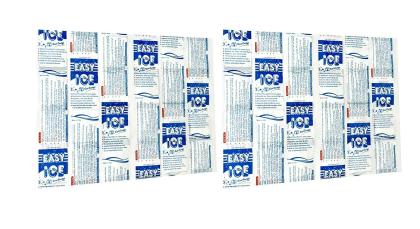 EASY ICE Plastic Reusable Flexible Chiller Cold Hot Ice Pack, White and ...