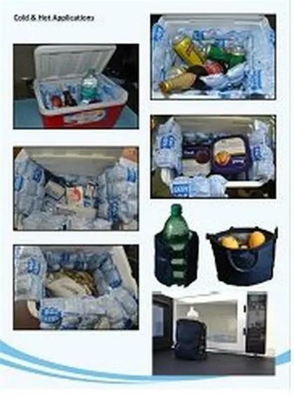 EASY ICE Plastic Reusable Flexible Chiller Cold Hot Ice Pack, White and ...