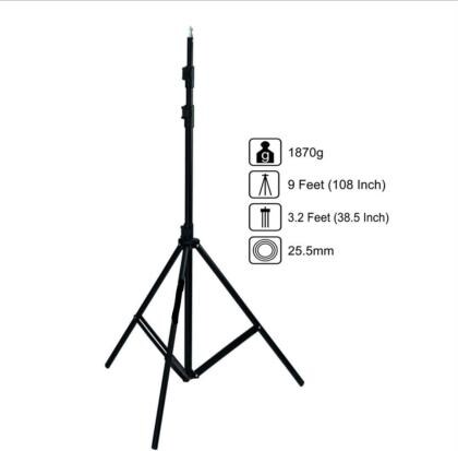 VTS Prolite Heavy-Duty Light Stand (9 feet) for Ring Light, Flash ...