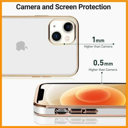 Inclu Chrome Case /Silione/ Electroplating TPU Transparent Back Cover ...