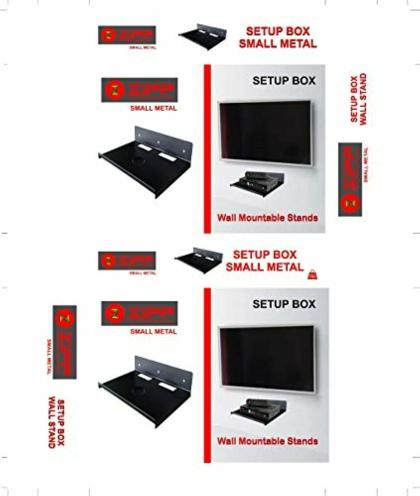 ZIPP Heavy Duty Black Metal Set Top Box Bracket - JioMart