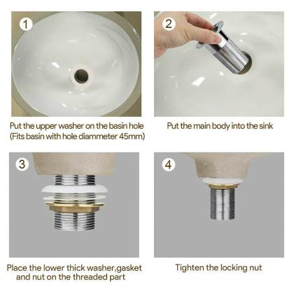 Thoisewelt Silver Brass Wash Basin Waste Sink Coupling - JioMart
