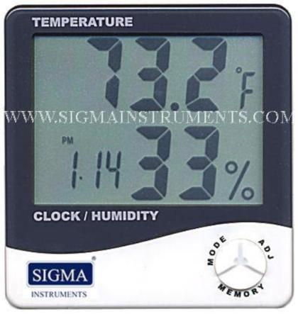 SIGMA Make Digital Temperature Humidity Time Display Meter with Alarm ...