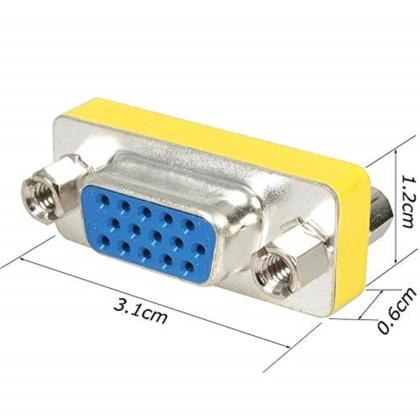 WETEK VGA Jointer Couple Joiner Extender 15 Pin Female to Female ...