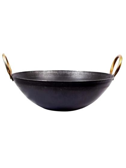 VERTECH Natural Pure Iron (Loha) Traditional Kadai, Fry Pan, Frying ...
