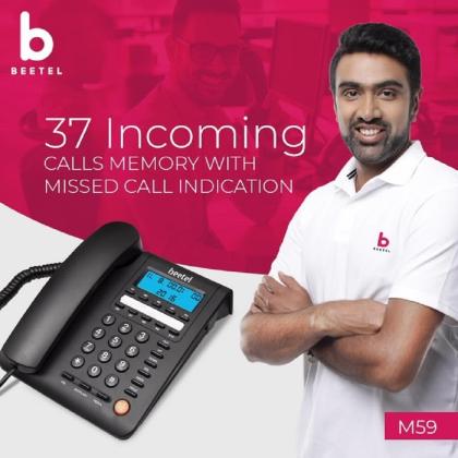 Beetel M59 Black Corded Landline Phone - JioMart