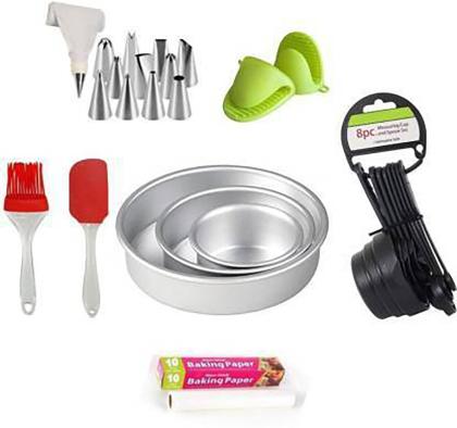 Mafahh Plastic And Silicone Cake Baking Tool Set (38 Pcs) - JioMart