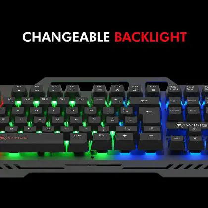 Wings Usb Grind105 With Metallic Casing, 19 Anti-Ghosting Key And ...