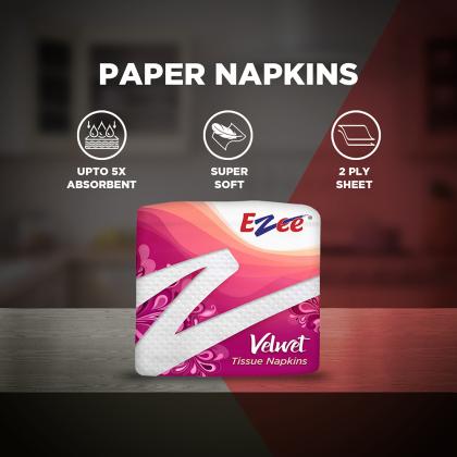 Ezee 2 Ply Tissue Paper Napkins 50 pcs (Pack of 6) - JioMart