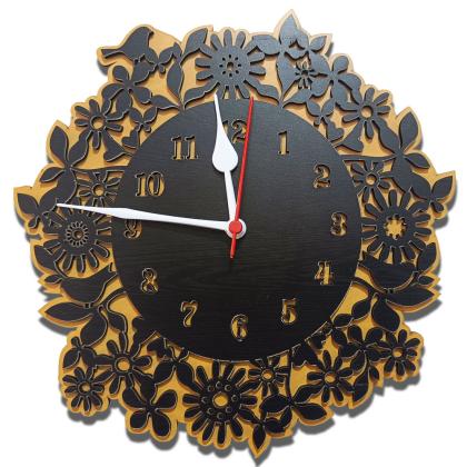 Glowbird Wood MDF Wall Clock For Living Room, Bedroom, Offices, Etc ...
