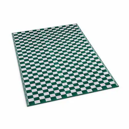 Shradha Mats Dark Green Rectangular Geometric Polypropylene Floor Mats ...