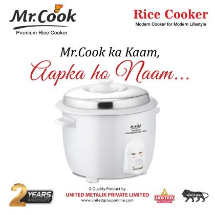 MR COOK 700 Watts 1.8 Litre Electric Rice Cooker (White) - JioMart