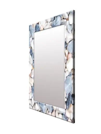 999Store White Rectangular MDF Stone Rustic Pattern Printed Wall ...