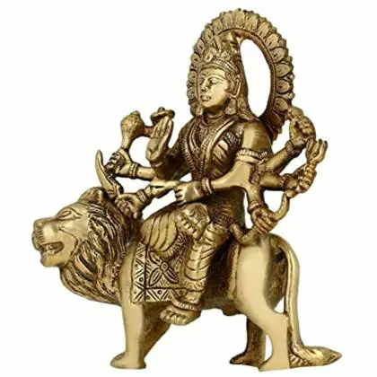 GURU JEE Brass Satue Ma Durga Idol Hindu Goddess Sculpture Religious ...