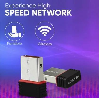 PremiumAV Adapter Mini 2.4Ghz 450Mbps Wireless Wifi Dongle 802.11n Connector USB LAN Card (Black ...