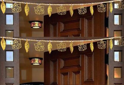 Narya Traditional Plastic Golden Ganpati Traditional Art Handmade Door ...