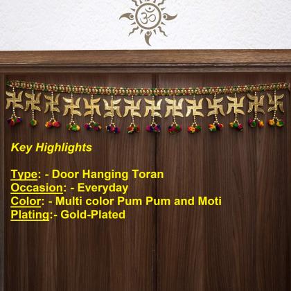 NARYA TRADITIONAL ART HANDMADE SWASTIKA TORAN FOR HOME DECORATIONS ...