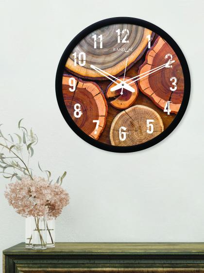 Random Cracked Stumps Plastic Wall Clock - JioMart