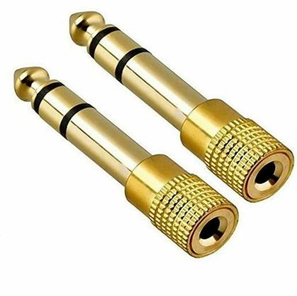 Red Champion 3.5mm Stereo Female to 6.35mm Jack Viz P38 Male Plug ...
