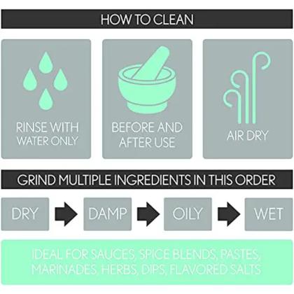 Subaa Stone Mortar and Pestle Set / Ural / Okhli Masher / Idikallu - 4 ...