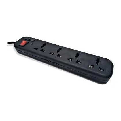 Power Plate with 4 Power Sockets Computer Surge Protector Spike Buster ...
