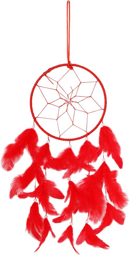 Ryme Red Color 6 Inch Wall Hanging Dream Catcher For Kids Bedroom Wool ...