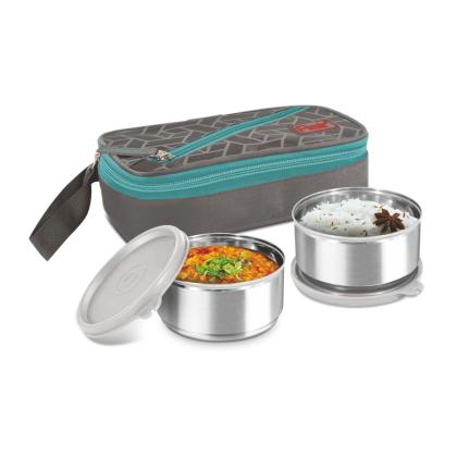 Flair Lunch Mate - 2 Green Stainless Steel Lunch Box With Insulated Bag ...