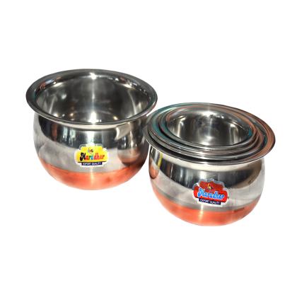 Marudhar Steel Copper Induction Handi Set of 5 - JioMart