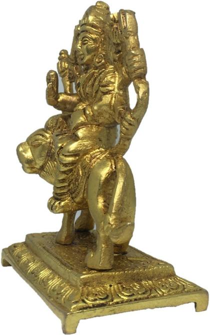 UAPAN Golden Color Maa Durga On Lion Idol 9 cm - JioMart