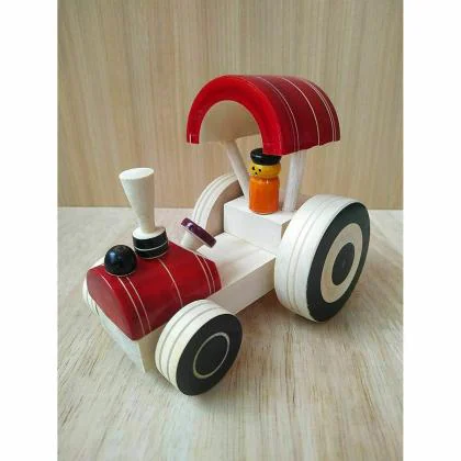 Channapatna Toys Wooden Tractor Toy Vehicle Push & Pull Toy for Kids ...