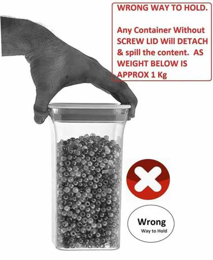 BREATHLESS Unbreakable Plastic Airtight Kitchen Storage Container ...