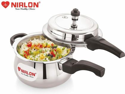 NIRLON Induction and Gas Stove Compatible Outer Lid Belly Triply ...