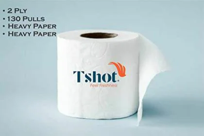 Tshot Soft Toilet Paper Roll "100% Eco Friendly" (2 PLY) Toilet Tissue ...