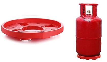 Shopfleet Round Shape Gas Cylinder Stand |Cylinder Trolley with Wheels ...